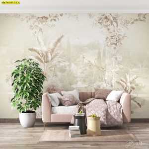 วอลเปเปอร์ลายซุ้มสวนดอกไม้เกรดพรีเมี่ยม รหัส PM-007 | โรงงาน วอลเปเปอร์ ...